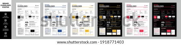 Din A3 Brand Guidelines Poster Layout Stock Vector (Royalty Free ...