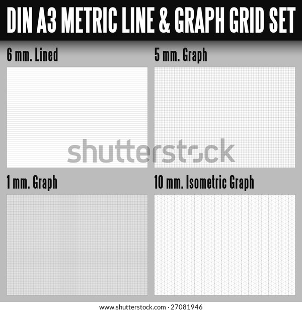Din A3 Metric Line Graph Grid Stock Vector (Royalty Free) 27081946
