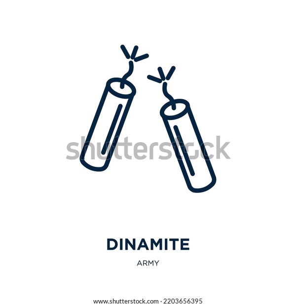 Dinamite Icon Army Collection Thin Linear Stock Vector (Royalty Free ...