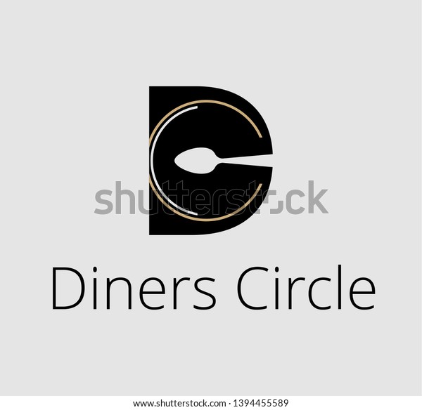 Diners Logo Design Spoon Plate Illustration Stock Vector (Royalty Free ...