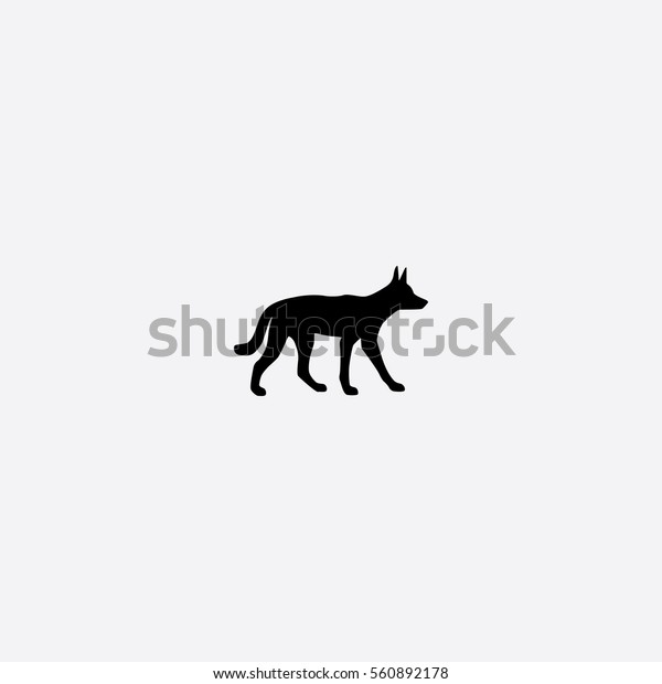 Dingo Icon Silhouette Vector Illustration: เวกเตอร์สต็อก (ปลอดค่า ...