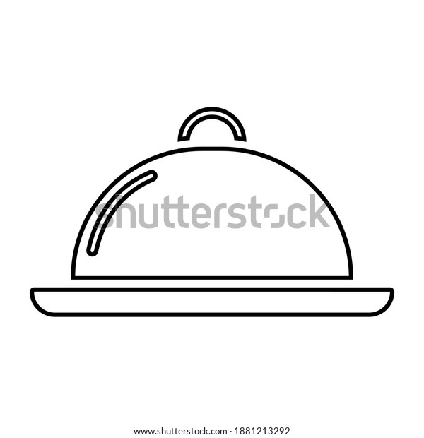 Dining Dishes Vector Outline Icon Stock Vector (Royalty Free) 1881213292