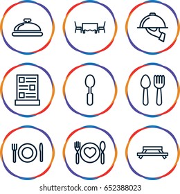 Dining Icons Set Set 9 Dining Stock Vector (Royalty Free) 652388023 ...