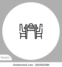 Dining Table Icon Sign Vectorsymbol Logo Stock Vector (Royalty Free ...