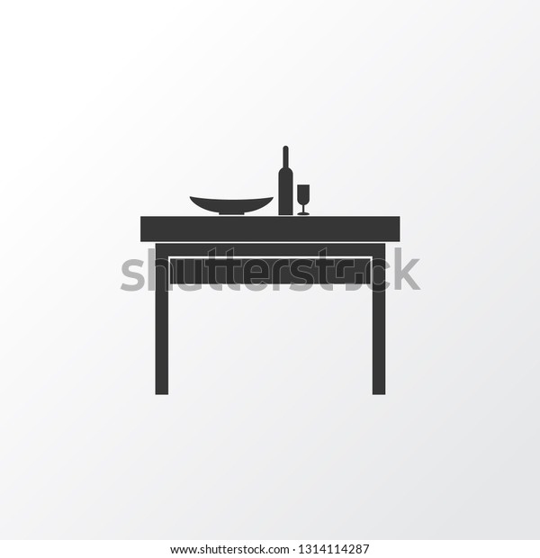 Dining Table Icon Symbol Premium Quality Stock Vector (Royalty Free ...