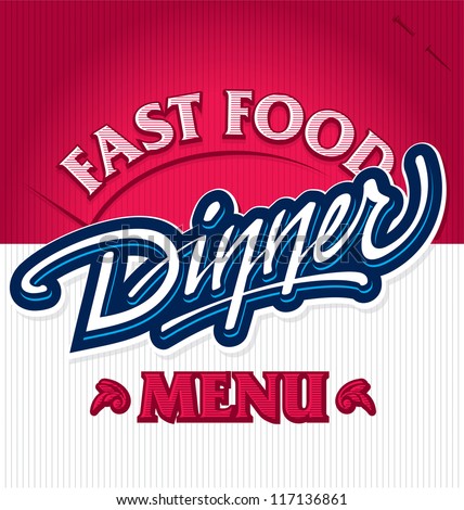 DINNER Hand Lettering Handmade Calligraphy Vector Stock Vector (Royalty ...