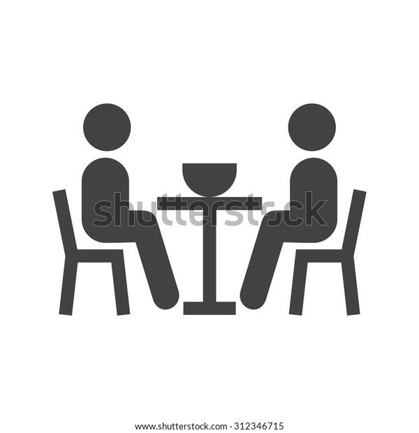 Dinner People Party Icon Vector Image Stock Vector (Royalty Free) 312346715