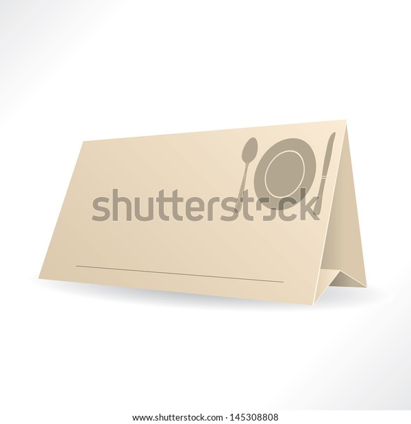 Dinner Reservation Card Space Guest Names Stock Vector (Royalty Free ...