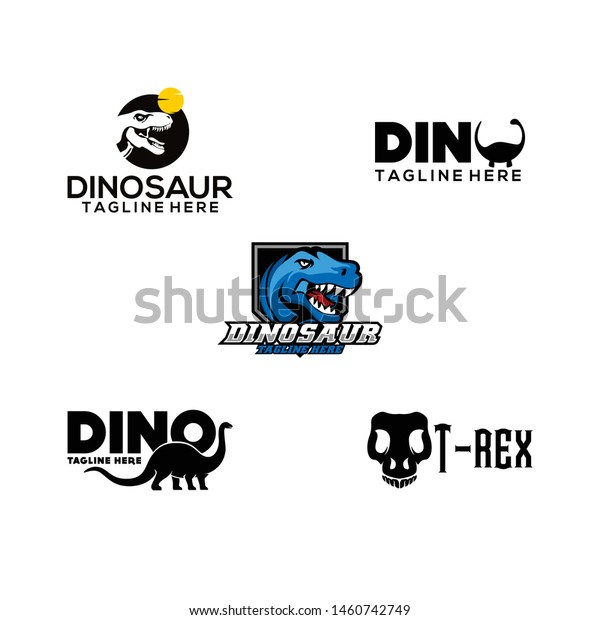 Vector de diseño del logotipo de dinosaurios DIno