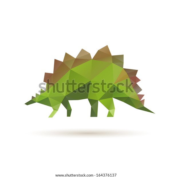 Dinosaur Abstract Isolated On White Backgrounds Stock Vector (Royalty ...