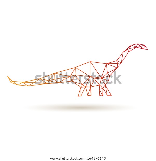 Dinosaur Abstract Isolated On White Backgrounds Stock Vector (Royalty ...