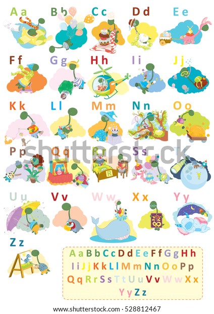 Dinosaur Alphabet Complete Set Stock Vector (Royalty Free) 528812467