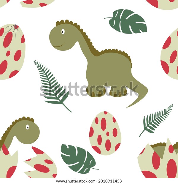 Dinosaur Egg Pattern Kids Pattern Textile Stock Vector (Royalty Free ...