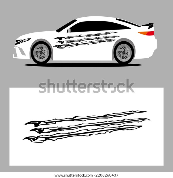 Dinosaur Finger Scratch Stripes Car Decal Stock Vector (Royalty Free ...