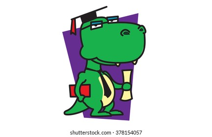 Dinosaur Graduation Stock Vector (Royalty Free) 378154057 | Shutterstock