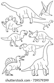 15,885 Dinosaur line art Images, Stock Photos & Vectors | Shutterstock