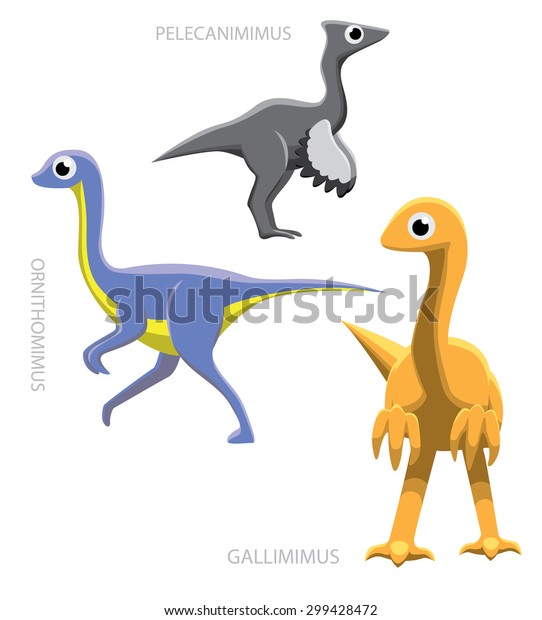 Dinosaur Ornithomimids Vector Illustration Stock Vector (Royalty Free ...