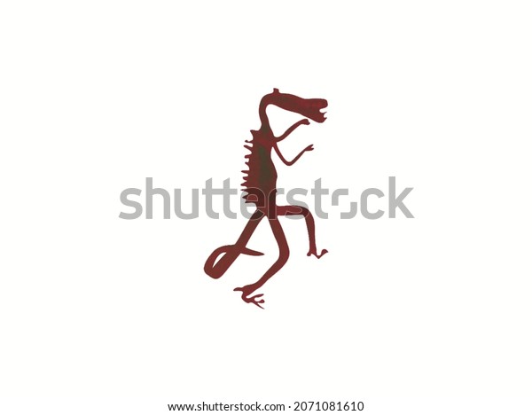 Dinosaur Red Green Color Back Covered 库存矢量图（免版税）2071081610 | Shutterstock
