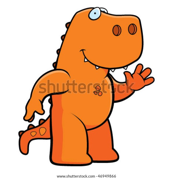Dinosaur Waving Stock Vector (Royalty Free) 46949866 | Shutterstock