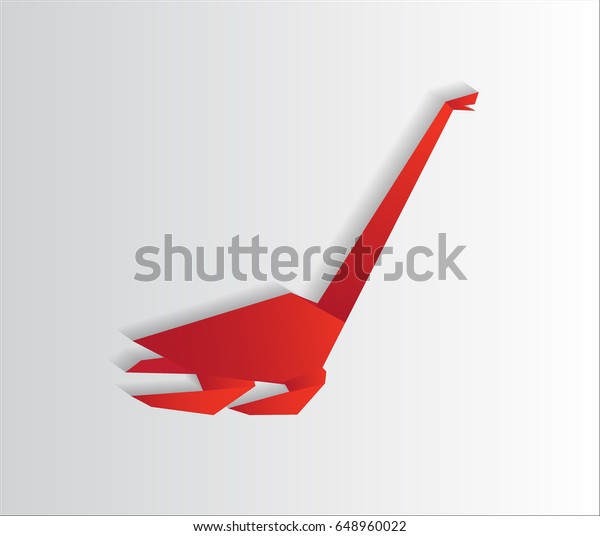 Dinosaurs Origami Vector Cute Beast Purpose Stock Vector (Royalty Free ...