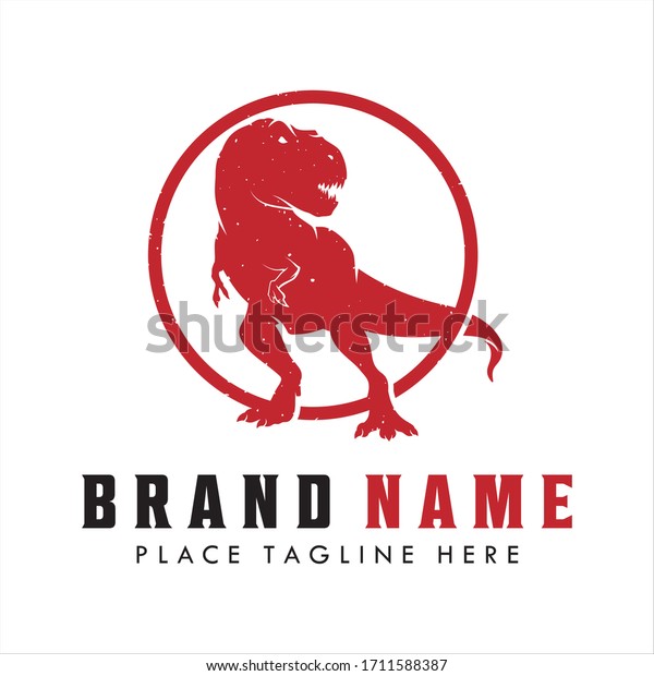 Dinosaurs Raptor Trex Logo Design Vector Stock Vector (Royalty Free ...