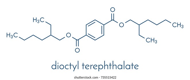 Dioctyl Terephthalate Dotp Deht Plasticizer Molecule Stok Vektör ...