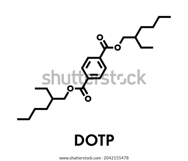 Dioctyl Terephthalate Dotp Deht Plasticizer Molecule Stock Vector ...