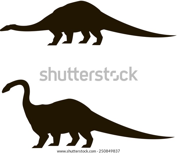 Diplodocus Two Variations Anatomy Stock Vector (Royalty Free) 250849837 ...