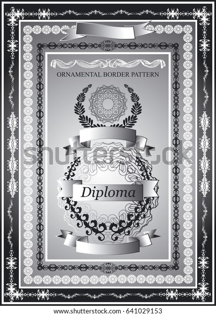 Diploma Certificate Design Template Black Stock Vector (Royalty Free ...