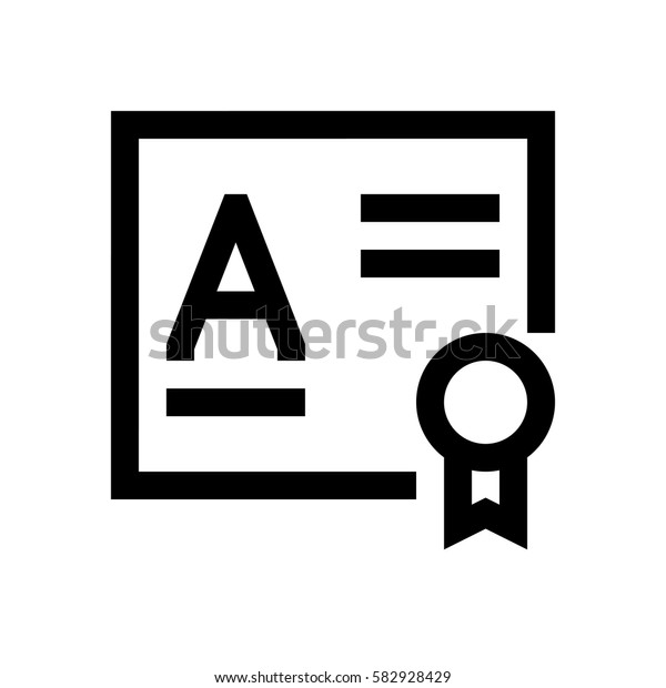 Diploma Mini Line Icon Background Graphic Stock Vector (Royalty Free ...