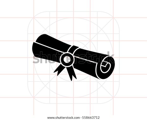 Diploma Scroll Icon Stock Vector (Royalty Free) 558663712 | Shutterstock