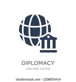 Diplomacy Icon Trendy Flat Vector Diplomacy Stock Vector (Royalty Free ...