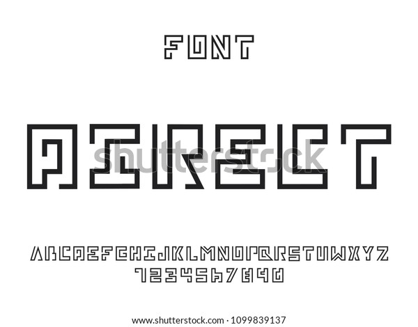 Direct Font Vector Alphabet Letters Numbers Stock Vector (Royalty Free ...