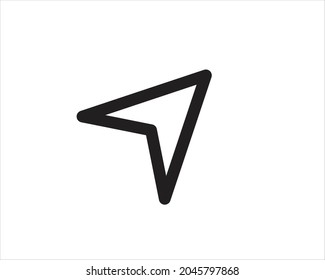 Direct Message Arrow Outline Icon App Stock Vector (Royalty Free ...