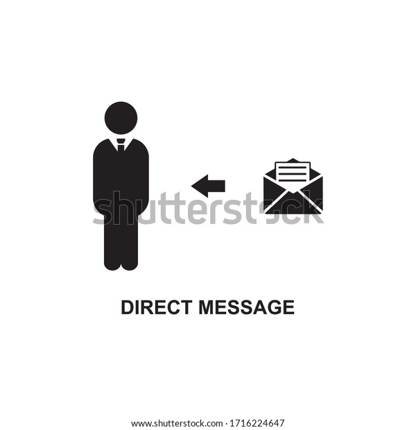 Direct Message Icon Card Advertising Icon Stock Vector (Royalty Free ...