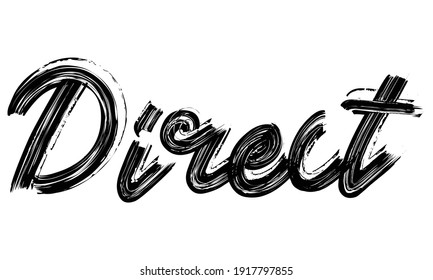 Direct Typography Handwritten Phrase Brush Font Stock Vector (Royalty ...