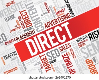 Direct Word Cloud Business Concept Stock Vector (Royalty Free) 261491270