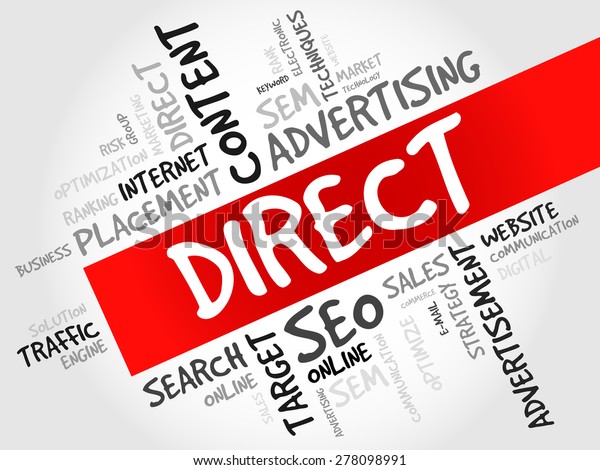 Direct Word Cloud Business Concept Stock Vector (Royalty Free ...