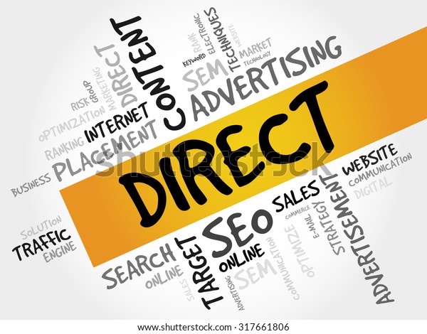 Direct Word Cloud Business Concept Stock Vector (Royalty Free ...