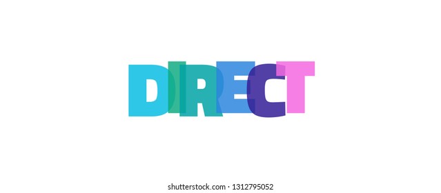 Direct Word Concept Direct On White Stock Vector (Royalty Free ...