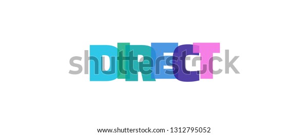 Direct Word Concept Direct On White Stock Vector (Royalty Free ...