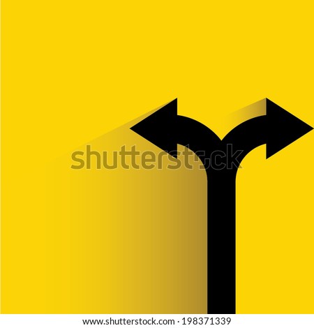 Direction Arrow Sign Decision Making Concept Stock Vector (Royalty Free ...