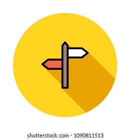 Road Sign Different Directions Illustration Traveling Stock Vector ...