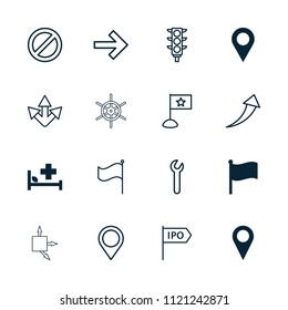 Direction Icon Collection 16 Direction Filled Stock Vector (Royalty ...