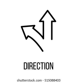 Direction Icon Logo Modern Line Style Stock Vector (Royalty Free ...