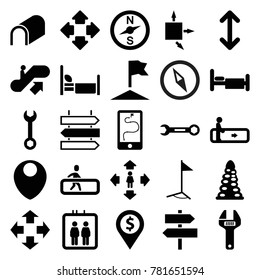 Direction Icons Set 25 Editable Filled Stock Vector (Royalty Free ...