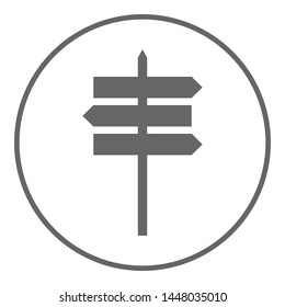 Direction Sign Crossroad Icon Vector Stock Vector (Royalty Free ...