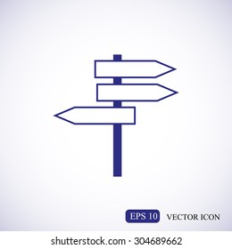 Direction Sign Vector Icon Stock Vector (Royalty Free) 304689662 ...