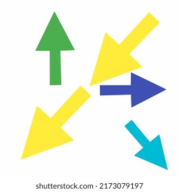 Direction Signs That Have Different Colors Stock Vector (Royalty Free ...