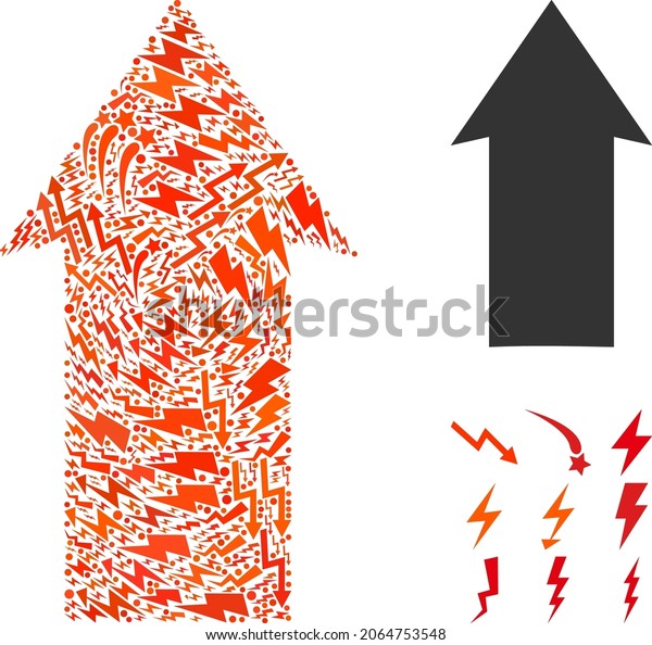 Direction Vector Mosaic Icon Electricity Signs Stock Vector (Royalty ...